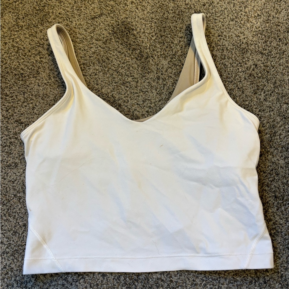 Lululemon White Align Tank - Gem